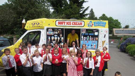 Ice cream treat in the playground for SATs pupils | wellington-today.co.uk
