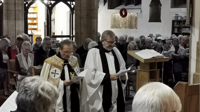 Bishop Michael Beasley leads service to install new benefice priest-in ...