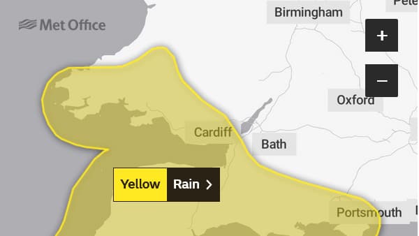 Met Office issuesy yellow weather warning for heavy rain right across ...