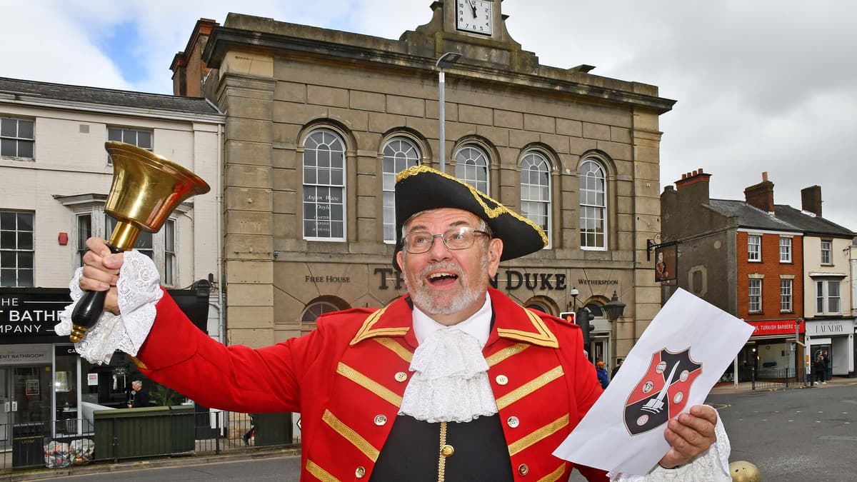 Town crier Andrew Norris gives Royal coronation proclamation for ...