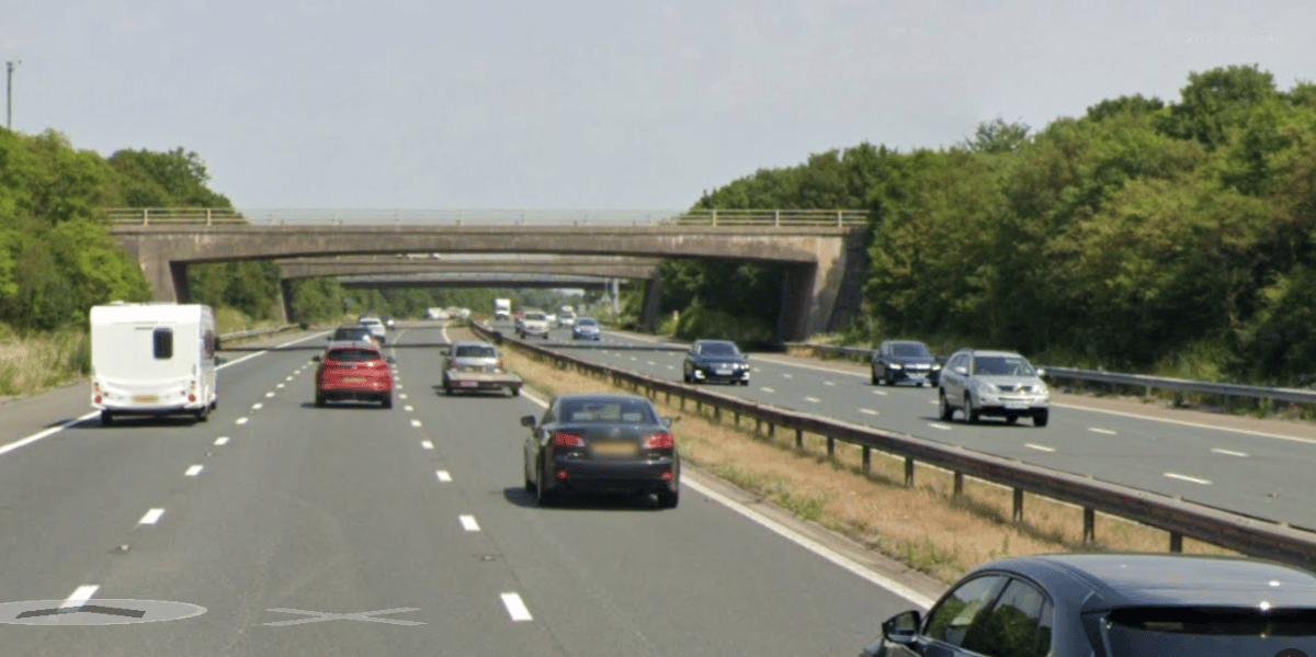 Appeal for help to catch man who threw concrete onto M5 motorway from ...