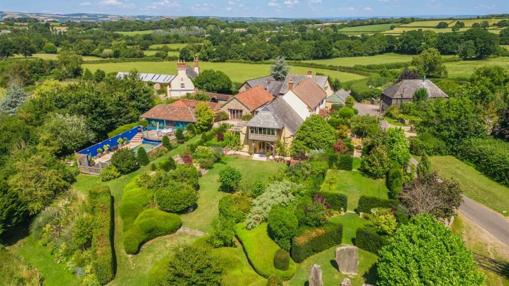 West Buckland period farmhouse for sale has rural views and a 'hidden ...