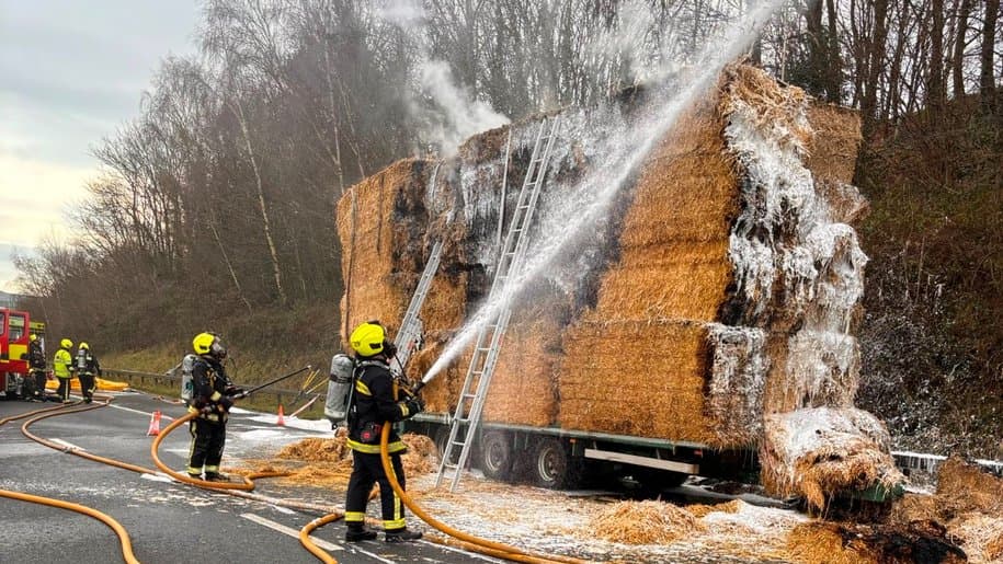 M5 driver warning after lorry fire causes four-mile tailbacks ...