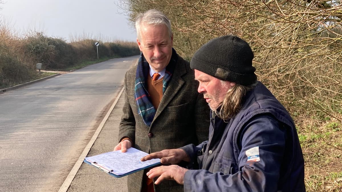 Gideon Amos MP visits villages hit by flooding | wellington-today.co.uk