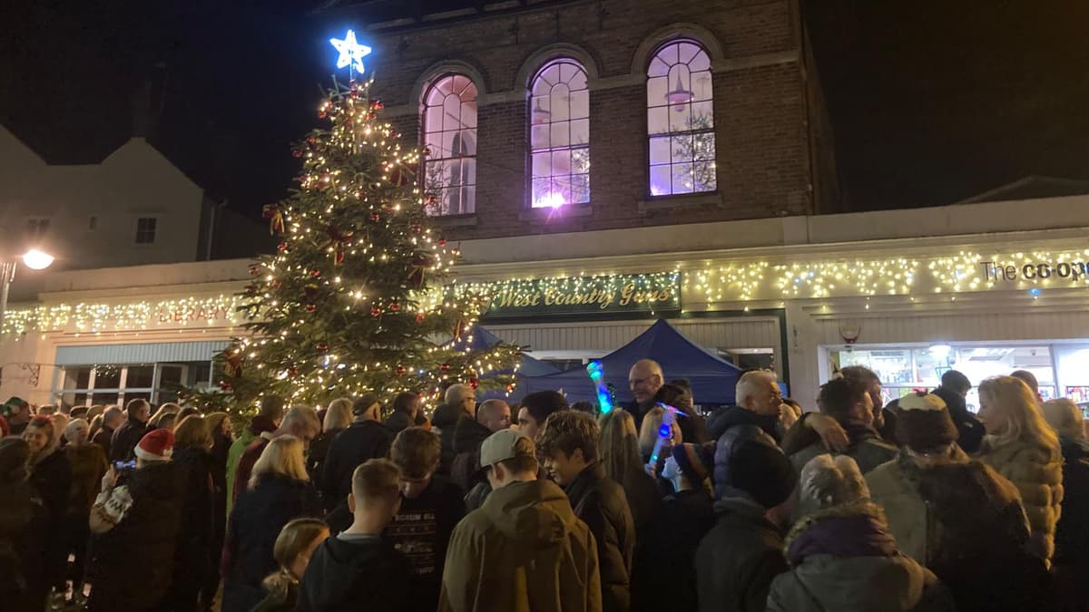 Santa visiting Wiveliscombe as Christmas lights are switched on ...