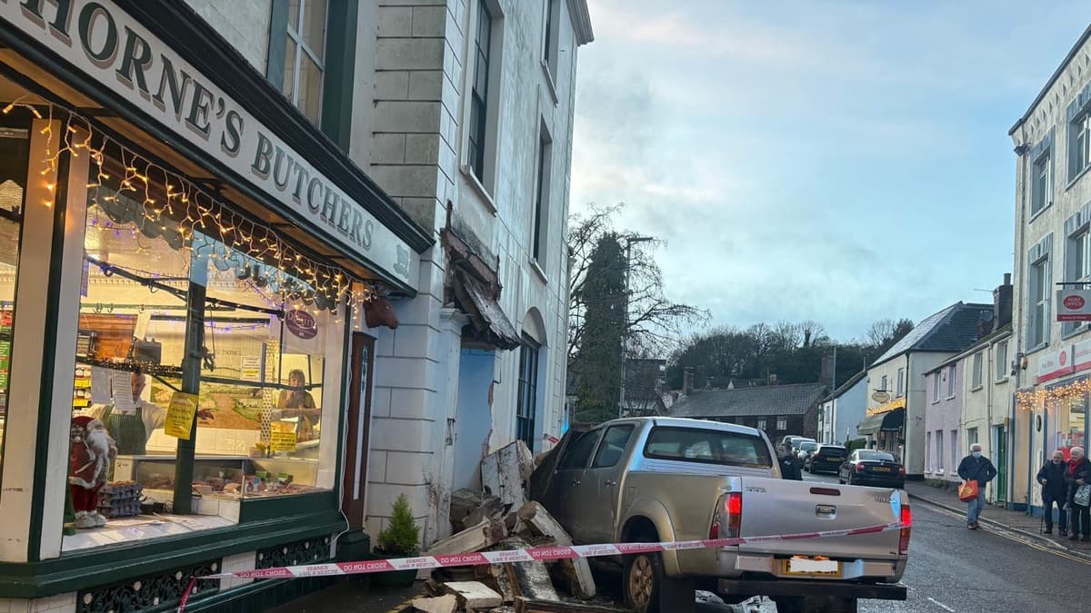 Drama as pick-up truck mounts pavement and smashes into house in ...