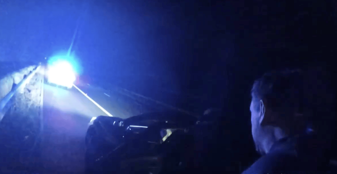 Police bodycam of M5 drink-drive suspect van driver stopped by stinger ...